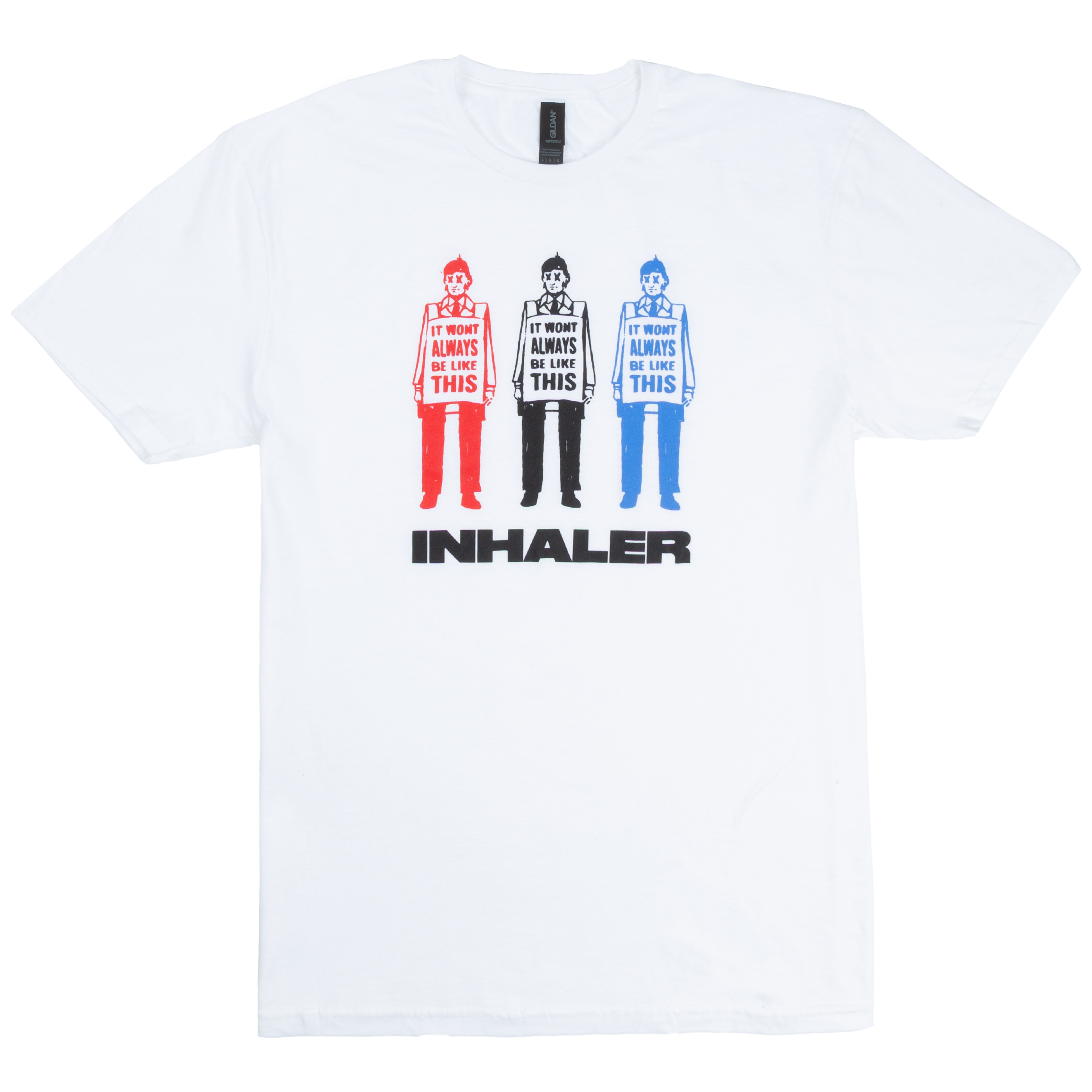 White Tricolor Sign Tee – Inhaler Official US Store